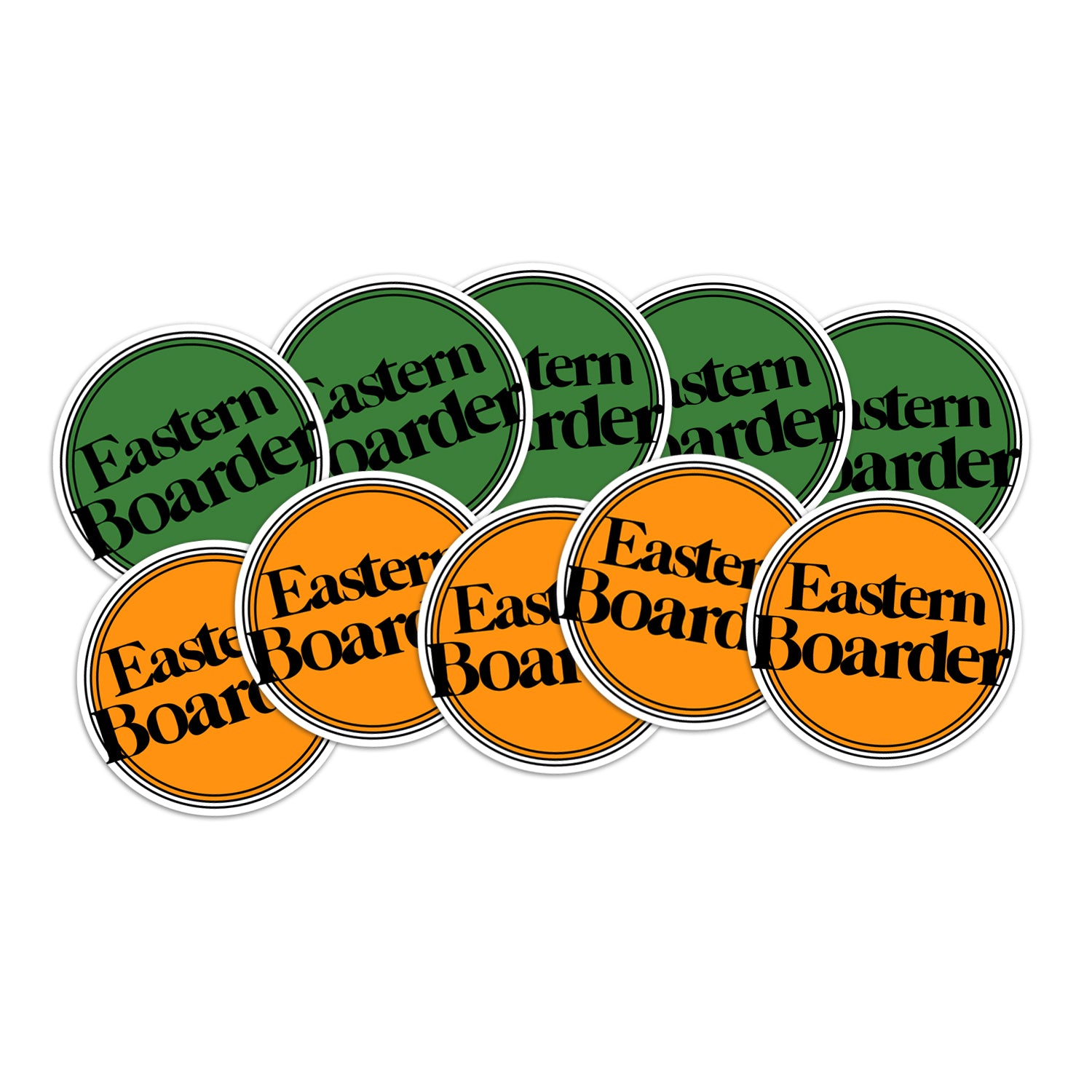 EasternBoarder Dot Logo Sticker 3" Orange/Black – Eastern Boarder