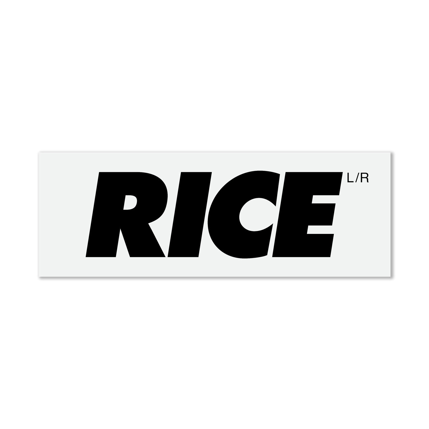 RICE Sticker in White 8.5" x 3" – Eastern Boarder